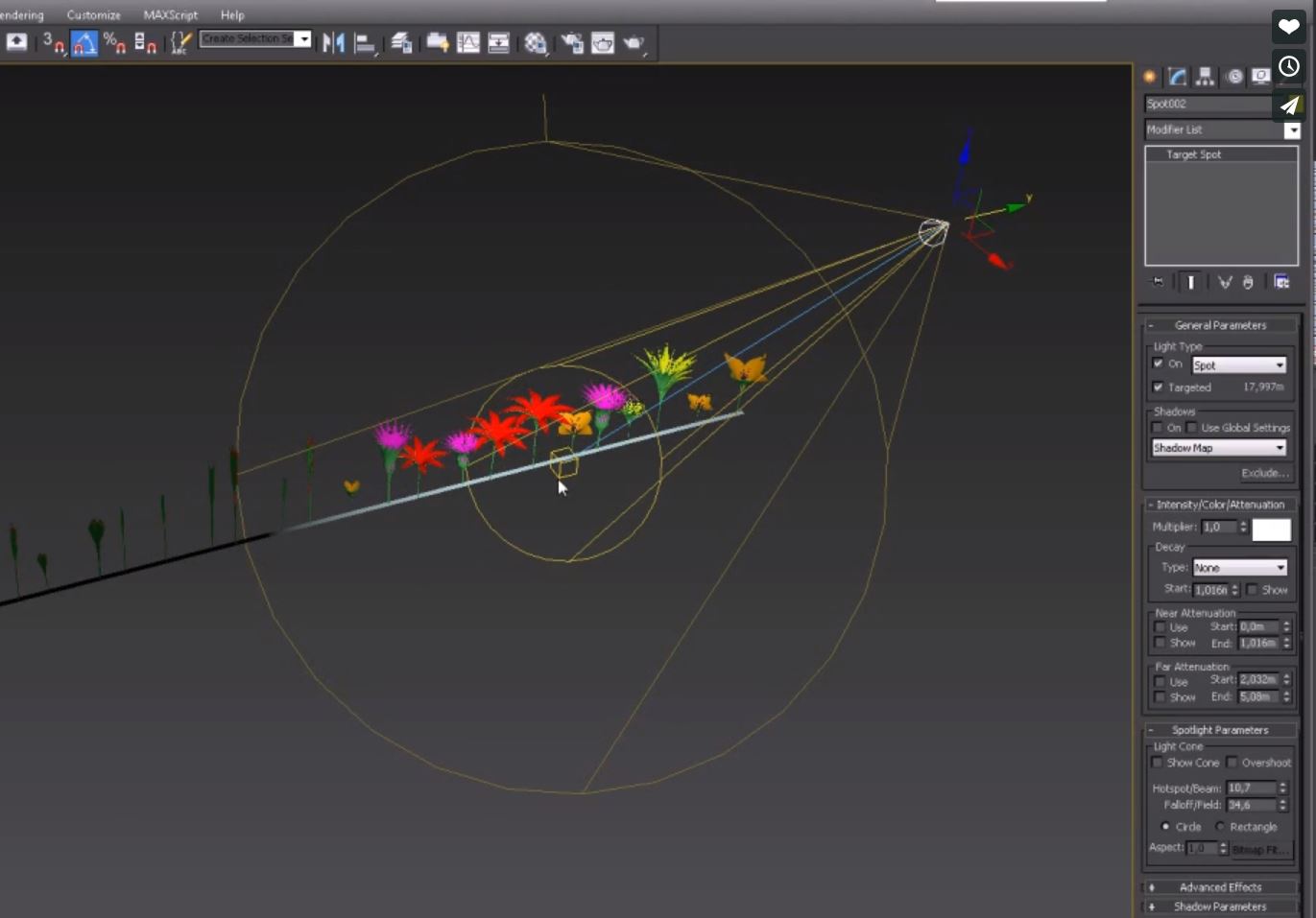 Animate geometry using lights - andvfx