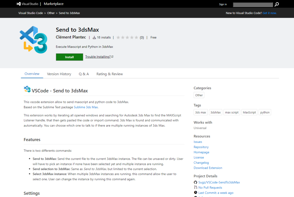 Visual studio to 3ds Max plugin - andvfx